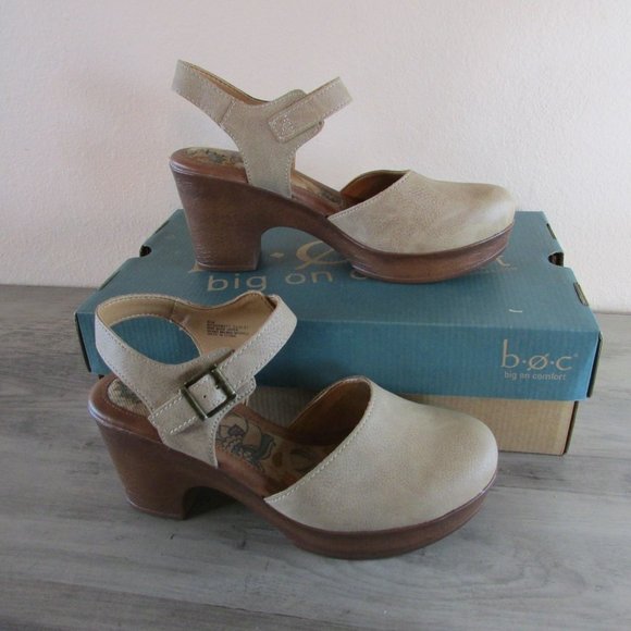 boc | Shoes | Boc Boc Born Womens Natasha Ankle Strap Clog Heel Shoe ...
